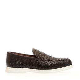 Doucals Doucal's Loafer - Brown Woven Leather Moccasin - Gr. 39 (EU) - in Braun - f&uuml;r Damen