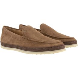 Tod's Tod's Loafer - Pantofola Gomma Rafia Tv - Gr. US_9 - in Braun - f&uuml;r Damen