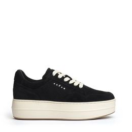 Hogan Low-Top Sneaker - Skyscaper Suede Print Velvet Black - Gr. 39 (EU) - in Schwarz - f&uuml;r Damen
