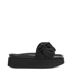 INUIKII Sandalen - Black Platform Slipper With Fabric - Gr. 39 (EU) - in Schwarz - f&uuml;r Damen