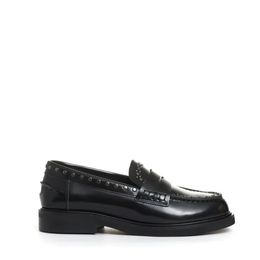 Black Studded Loafer - Gr. 38,5 (EU) - in Schwarz