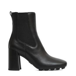 Hogan Stiefel - Chelsea Black Leather 85Mm Ankle Boot - Gr. 36 (EU) - in Schwarz - f&uuml;r Damen