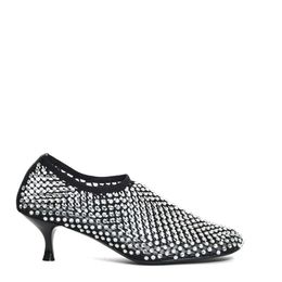 Strategia Hohe Schuhe - Mesh And Rhinestone Pumps - Gr. 35 (EU) - in Schwarz - f&uuml;r Damen