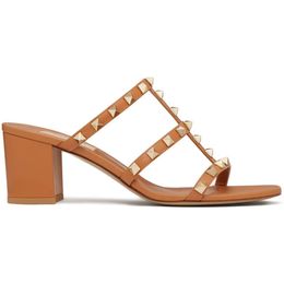 Valentino Garavani Sandalen - Sandals Leather Brown - Gr. 37,5 (EU) - in Braun - f&uuml;r Damen