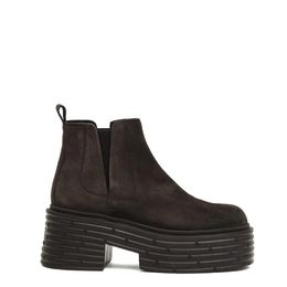 Attilio Giusti Leombruni Agl Stiefel - Water-Resistant Suede Chunky Platform Ankle Boots - Gr. 37,5 (EU) - in Braun - f&uuml;r Damen