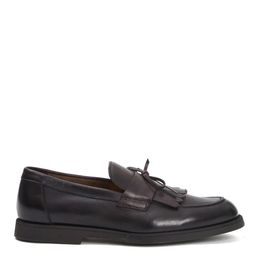 Doucals Doucal's Loafer - Brown Leather Moccasins With Decorative Fringe - Gr. 42,5 (EU) - in Schwarz - f&uuml;r Damen