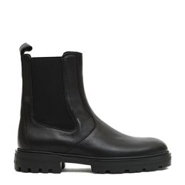 Hogan Stiefel - Black Leather Chelsea Boots - Gr. 5 - in Schwarz - f&uuml;r Damen