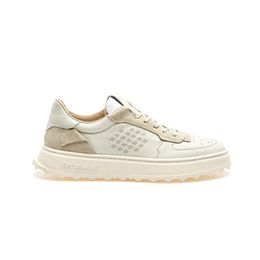 Be Positive Low-Top Sneaker - Cuprace Basket - Leather + Suede - Gr. 40 (EU) - in Wei&szlig; - f&uuml;r Damen