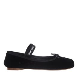 Miu Miu Ballerinas - Bow Ballet Flats - Gr. 37 (EU) - in Schwarz - f&uuml;r Damen