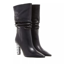 K by KARL LAGERFELD Karl Lagerfeld Stiefel & Boots - Kolumn Mid Leg Ruche Boot - Gr. 41 (EU) - in Schwarz - f&uuml;r Damen