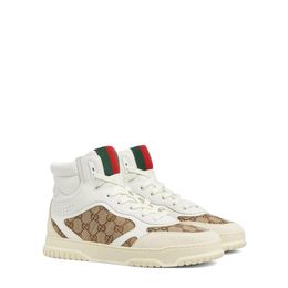 Gucci Low-Top Sneaker - Re-Web High Sneakers - Gr. 38 (EU) - in Beige - f&uuml;r Damen