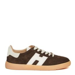 Hogan Low-Top Sneaker - Cool Brown Suede Sneakers - Gr. 6_5 - in Schwarz - f&uuml;r Damen