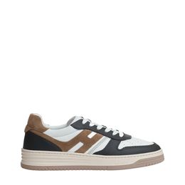 Hogan Low-Top Sneaker - Basket Leather Blue White Beige - Gr. 5 - in Wei&szlig; - f&uuml;r Damen