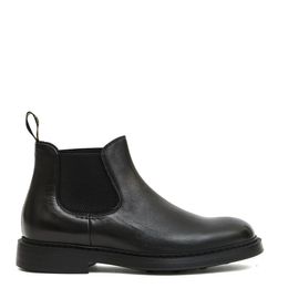 Doucals Doucal's Stiefel - Black Leather Ankle Boots With Elastic Side Panels - Gr. 43 (EU) - in Schwarz - f&uuml;r Damen
