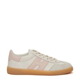 Hogan Low-Top Sneaker - Cool H Pink Leather White Sneakers - Gr. 41 (EU) - in Beige - f&uuml;r Damen