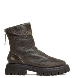 Halmanera Stiefel - Black And Taupe Crackle Ankle Boot - Gr. 36,5 (EU) - in Schwarz - f&uuml;r Damen