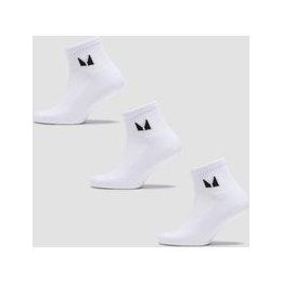 MP Unisex Ankle Socks (3 Pack) - White - UK 2-5