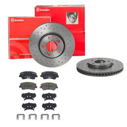 Brembo Bremsensatz-Vorderachse XTRA LINE SK8K0F2K83 Bremsensatz, Scheibenbremse vorne rechts links Gelocht/innenbel. 300mm f&uuml;r HYUNDAI KIA (BEIJING) 5