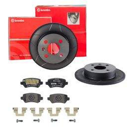 Brembo Bremsensatz-Hinterachse MAX LINE SK8K0F7TV1 Bremsensatz, Scheibenbremse hinten rechts links Geschlitzt 240mm f&uuml;r KIA GENERAL MOTORS SATURN VAUX