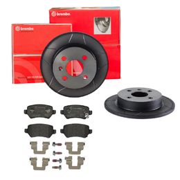 Brembo Bremsensatz-Hinterachse MAX LINE / STANDARD SK8K0F87H1 Bremsensatz, Scheibenbremse hinten rechts links Geschlitzt 240mm f&uuml;r KIA GENERAL MOTORS