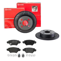 Brembo Bremsensatz-Hinterachse MAX LINE / STANDARD SK8K0F8TT7 Bremsensatz, Scheibenbremse hinten rechts links Geschlitzt 240mm f&uuml;r GENERAL MOTORS VAUX