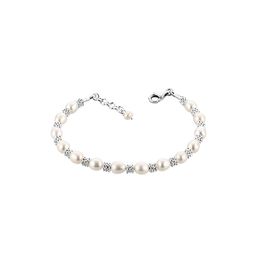 NENALINA Armband Damen Gr&ouml;&szlig;e 17 silber / perlwei&szlig;