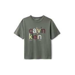 Calvin Klein Jeans T-Shirt Jungen Gr&ouml;&szlig;e 140 tanne / weinrot / schwarz / wei&szlig;