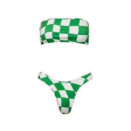 Kalaia Bikini 'Reversible Checkers Bikini' Damen Gr&ouml;&szlig;e L gr&uuml;n