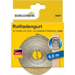 Schellenberg Rollladengurt &raquo;Maxi, 23 mm, 6 m L&auml;nge&laquo; Gurtband erh&auml;ltlich in unterschiedlichen Farben beige Polypropylen (PP)