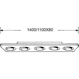 Evotec LED Deckenleuchte &raquo;LIGHT WAVE&laquo; LED-Board LED Deckenlampe schwarz
