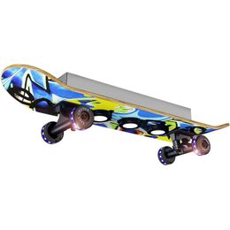 Evotec LED Deckenleuchte &raquo;EASY CRUISER GRAFFITI&laquo; LED-Board 1 Stk. Warmwei&szlig; LED Deckenlampe, Skateboardleuchte, Fernbedienung, Skateboard