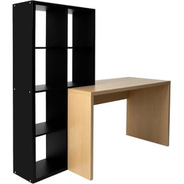 OTTO home Regal-Schreibtisch &raquo;Triest, Computertisch mit Raumtrenner, Breite 156 cm&laquo;, Regalelement flexibel montierbar, 6 F&auml;cher, Tischbreite 120 cm