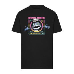 F4NT4STIC Shirt 'Crazy Frog Ding Ding Retro Music Player' male Black size XS