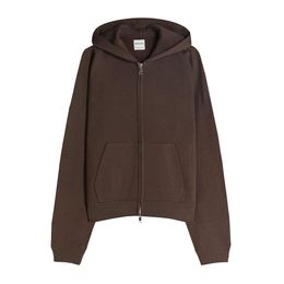 Bershka Zip-Up Hoodie female Brown size XS