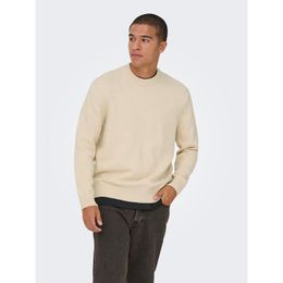 Only & Sons Only & Sons Herren ONLY & SONS Rundhalspullover &raquo;ONSJAMES RLX CREW KNIT&laquo; Baumwollmischung, relaxed fit beige L