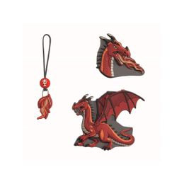 Step By Step MAGIC MAGS Dragon Drako Applikationen in Rot | Gr.: onesize