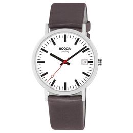 Boccia Herrenuhr Titan mit Datum Grau Wei&szlig; / Anthrazit / Silber | Gr.: onesize