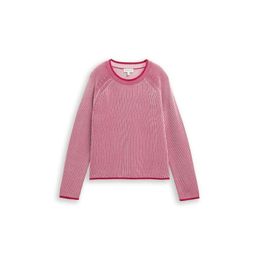 Tom Tailor Pullover in pink plaited knit | Gr.: M