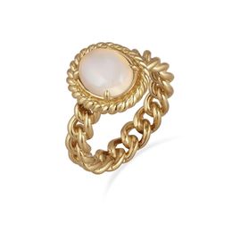 Elli Ring 925 Sterling Silber in Gold | Gr.: 58