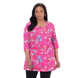 Ulla Popken Longshirt in pink | Gr.: 50-52