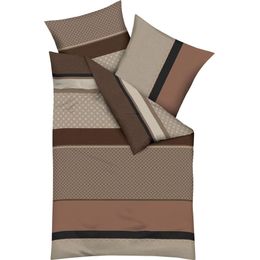 Kaeppel Mako-Satin Bettw&auml;sche in terra | Gr.: 155 x 220 + 80 x 80 cm