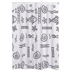 Ridder Duschvorhang Textil Neptun grau | Gr.: 180x200 cm