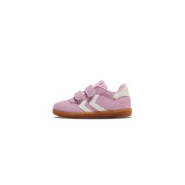 Hummel Schn&uuml;rsenkel Sneaker Victory Suede Lebensstil Kinder in ROSEATE SPOONBILL | Gr.: 20