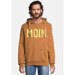 Salzhaut Hoodie HEFF - MOIN in Hazelnut-Neon Yellow | Gr.: L