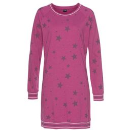 Vivance Dreams Sleepshirt in bordeaux-gemustert | Gr.: 32/34