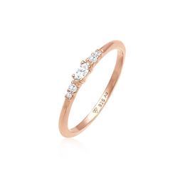 Elli Ring 925 Sterling Silber Verlobungsring in Rosegold | Gr.: 56