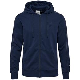 Hummel Hoodie "Pulse Piping Zip Hoodie" in Blau | Gr.: XXL