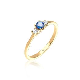 Elli Ring 925 Sterling Silber in Gold | Gr.: 56