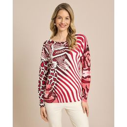 Maloo Pullover mit Allover Druck