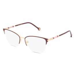 Carolina Herrera CH0033 Brille Damen | Fassung: Vollrand, Browline, Burgunder Gold